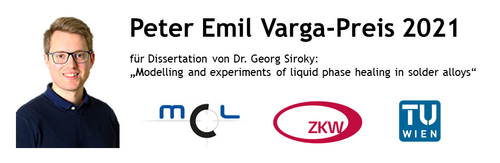 Materials Center Leoben: Peter Emil Varga-Stiftungspreis 2021 für Dr ...